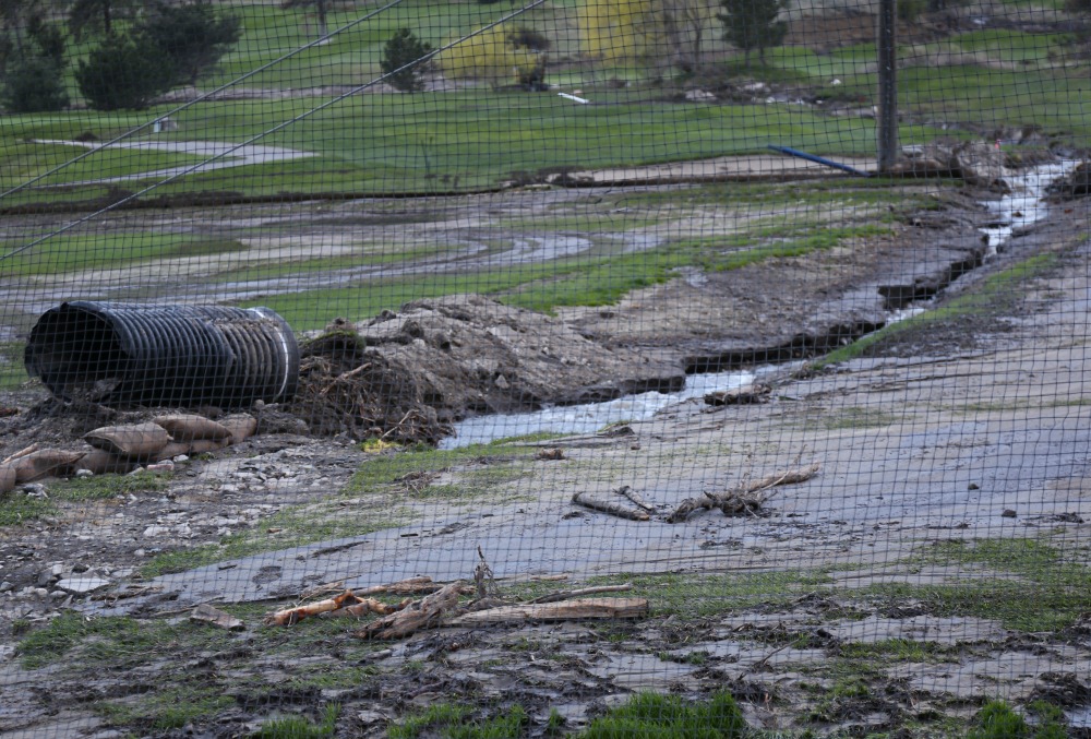 Golf course hit by mud and water….again