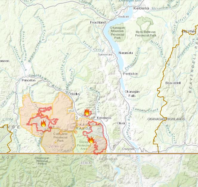 Current fire map is positive